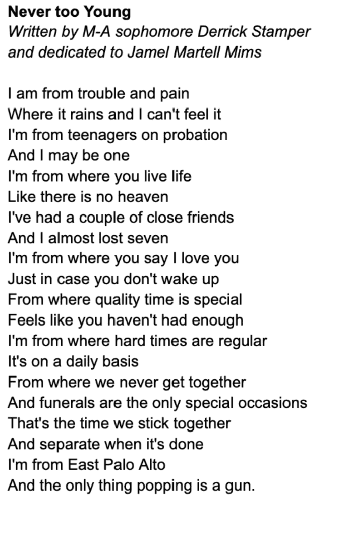 Musician and Poet Derrick “DJ” Stamper ‘07: From a Difficult Childhood ...