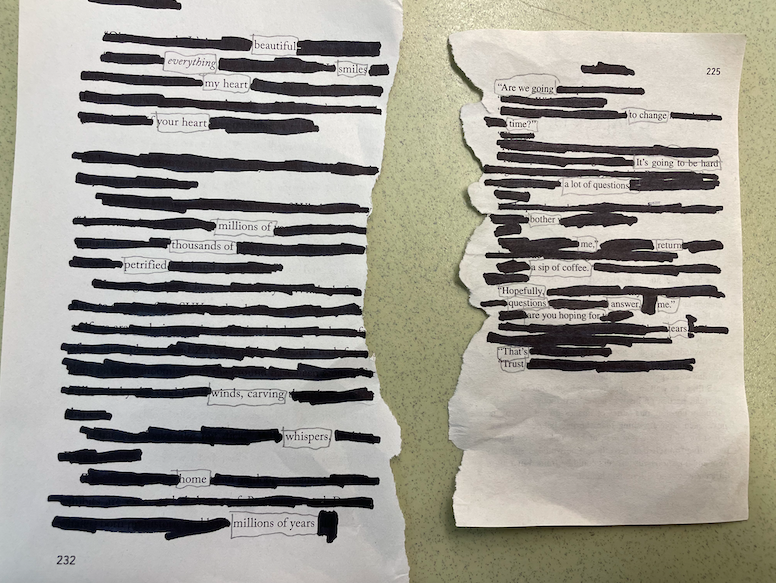 Blackout Poetry Event Inspires Creative Redactions - M-A Chronicle