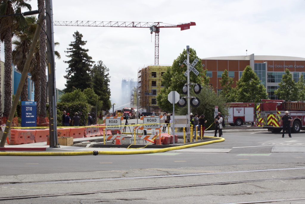 Breaking News: Fire Demolishes Construction Site on Middlefield Road ...